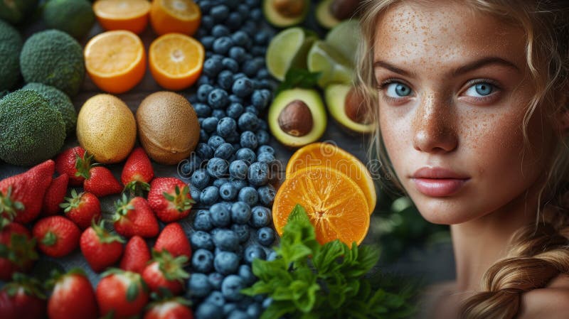 Healthy Collage Showing Different Healthy Food For A Healthy Lifestyle