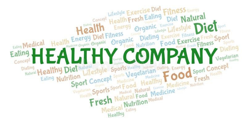 Healthy Company Word Cloud. Stock Illustration - Illustration of ...