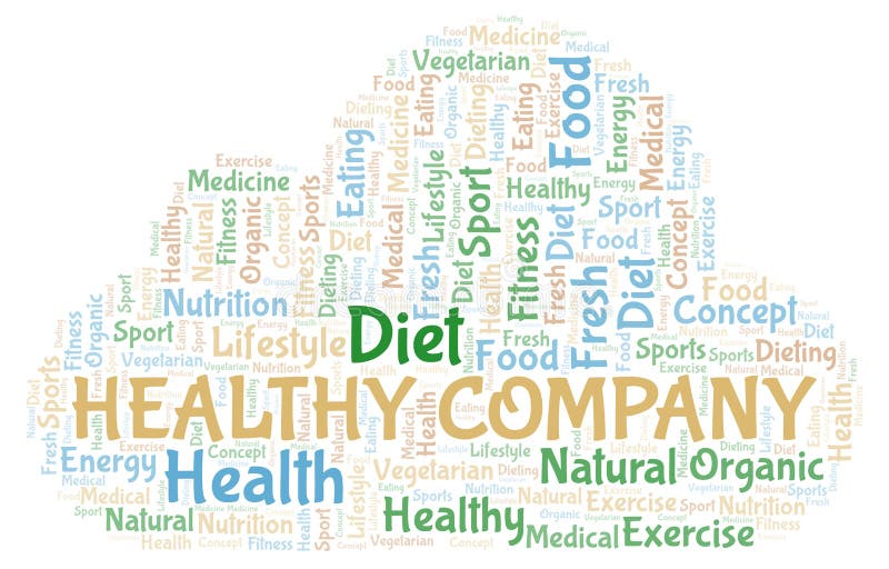 Healthy Company Word Cloud. Stock Illustration - Illustration of word ...