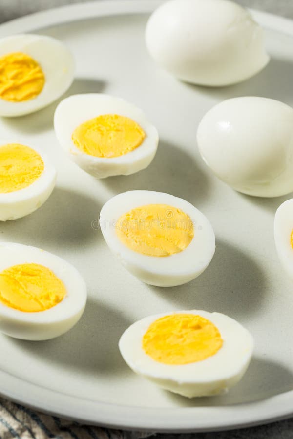Healthy Cooked Hard Boiled Eggs Stock Image - Image of diet, white ...