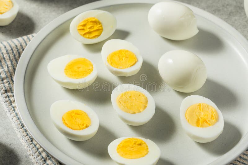 Healthy Cooked Hard Boiled Eggs Stock Photo - Image of yolk, diet ...