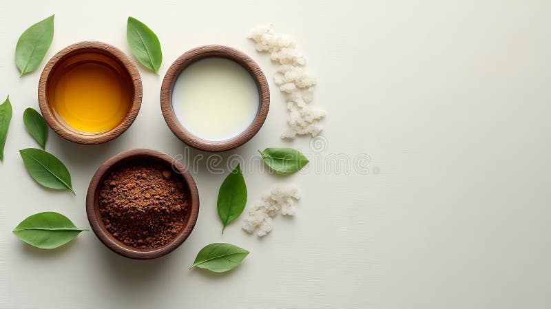 Healthy Cooking and Baking Ingredients Using Natural Elements on a ...