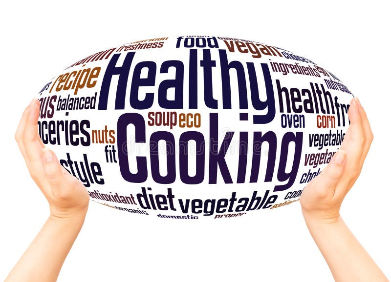 Healthy Cooking Word Cloud Hand Sphere Concept Stock Illustration ...