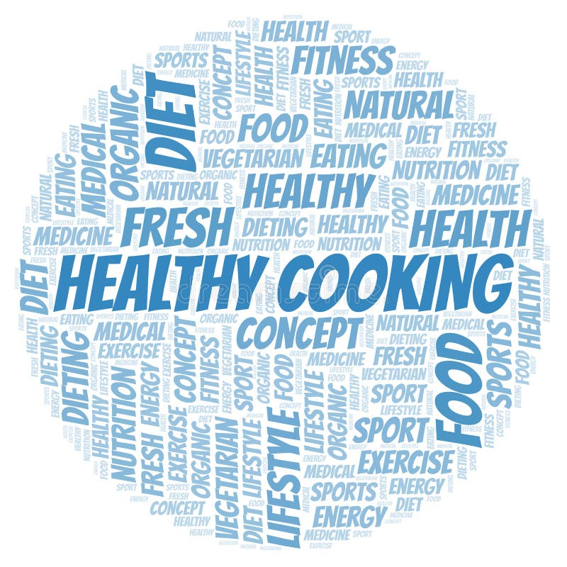 Healthy Cooking Word Cloud. Stock Illustration - Illustration of ...