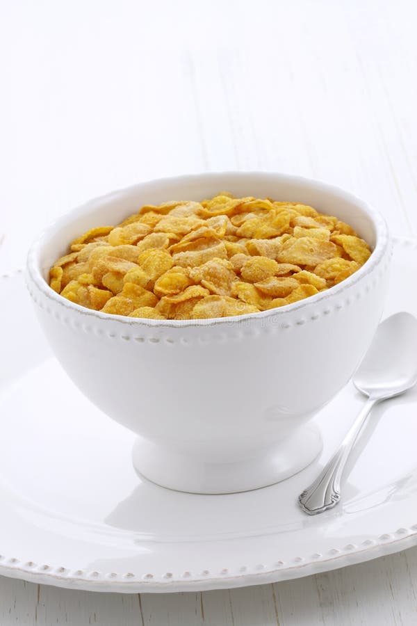 Healthy Corn Flakes Breakfast Stock Image - Image of cereal, fresh ...