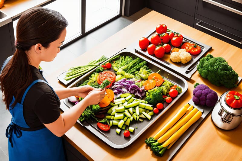 Healthy and Delicious a Chef S Fresh Vegetable Creation.AI Generated ...