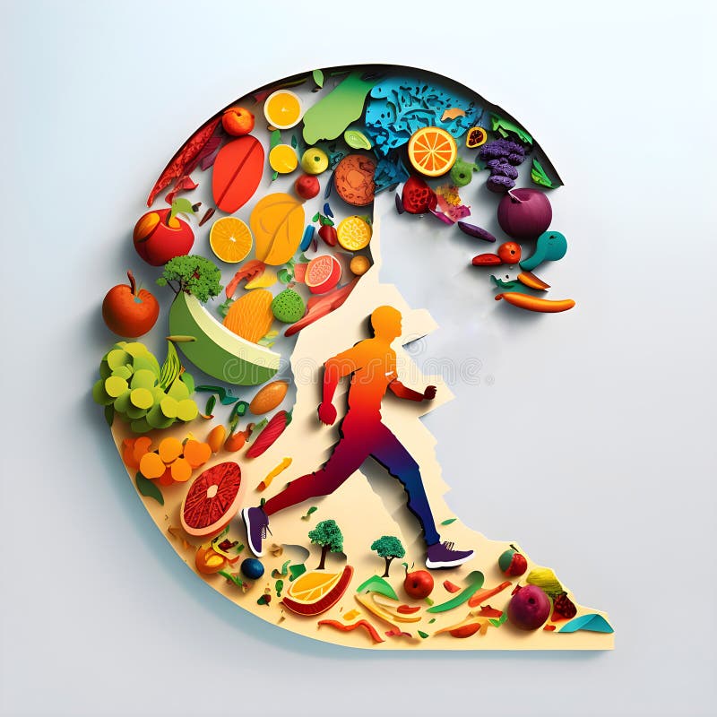 Healthy Diet Exercise Motivational Poster Stock Illustration ... Healthy Diet Exercise Motivational Poster Stock Illustration ...