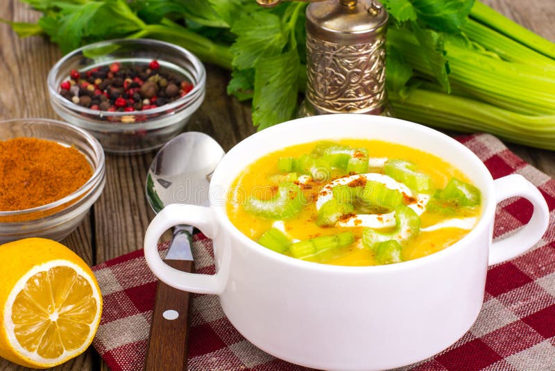 Healthy Diet Food Vegetable Mashed Potatoes with Celery Stock Image ...