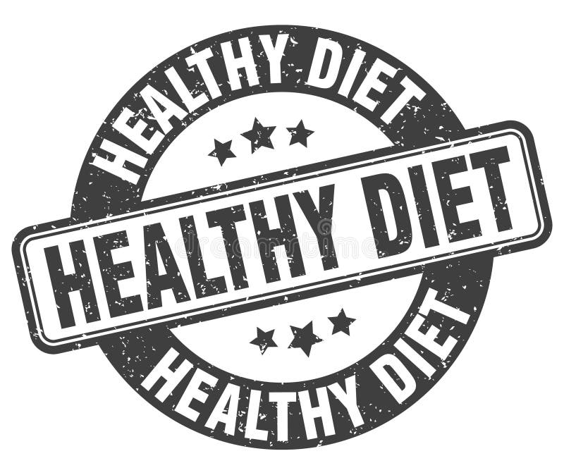 Healthy Diet Stamp. Healthy Diet Label. Round Grunge Sign Stock Vector ...
