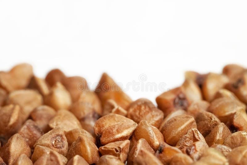 Healthy Dried Buckwheat Grains Isolated White Background Stock Photo ...