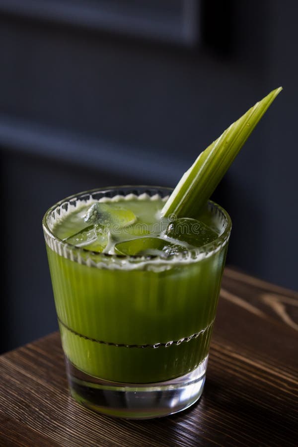 Healthy Drink with Celery. Cocktail with Celery in the Interior of the ...