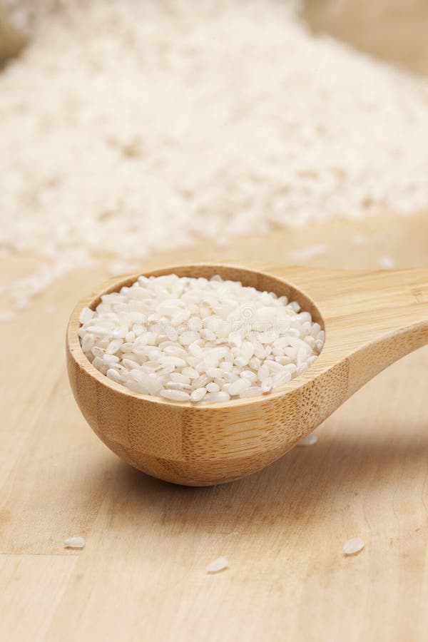 Healthy Dry Brown Rice in a Spoon Stock Image - Image of nutrition ...