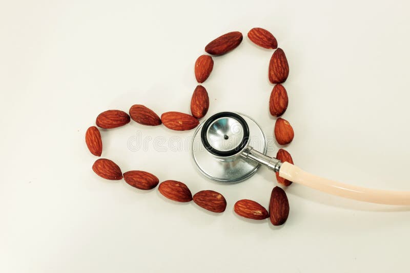 Heart Healthy Almonds stock image. Image of nutrition - 29979987