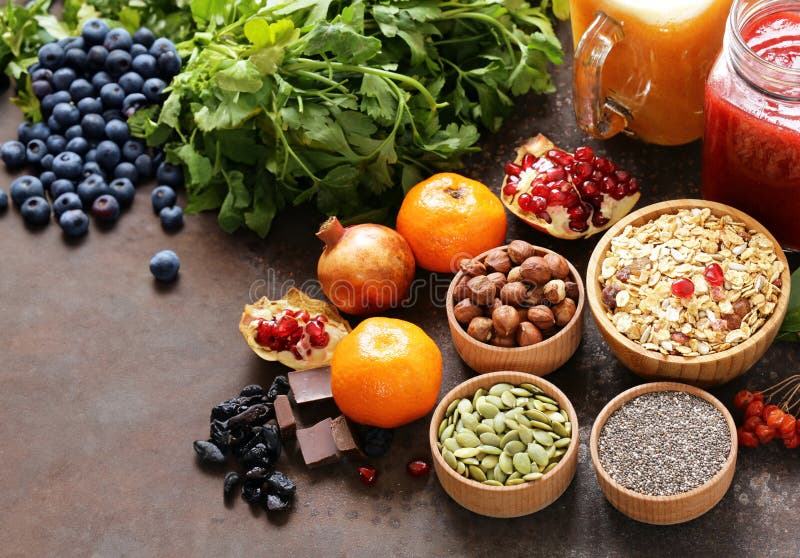 Healthy Eating Foods for Diet Stock Image - Image of medical, organic ...