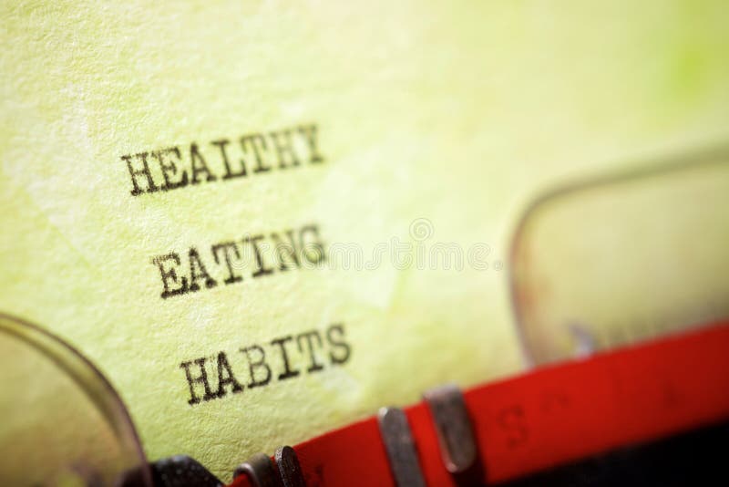Healthy eating habits text stock photo. Image of nutrition - 273850182