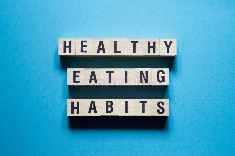 Healthy Eating Habits - Word Concept on Cubes,text Stock Image - Image ...