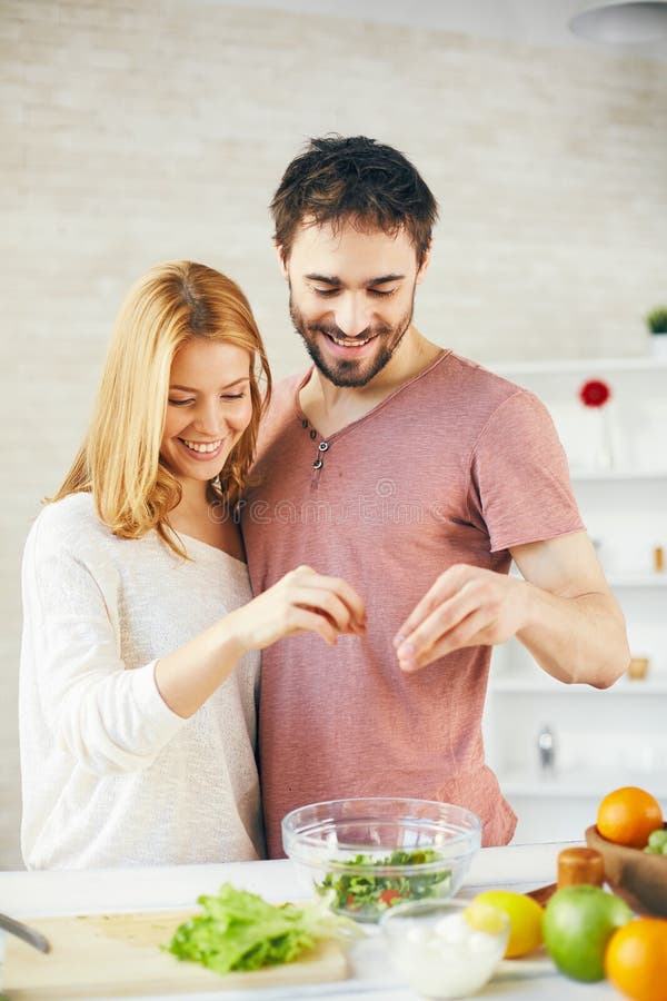 Healthy eating stock photo. Image of couple, seasoning - 63817550