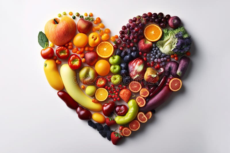 Healthy Eating for the Heart. Ai Generated Stock Photo - Image of ...