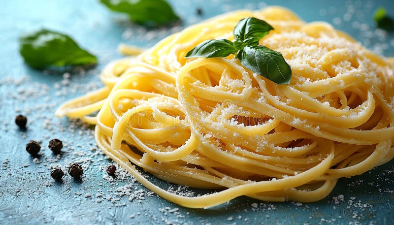 Healthy Eating, Homemade Pasta, Gourmet Meal on Table Generated by AI ...