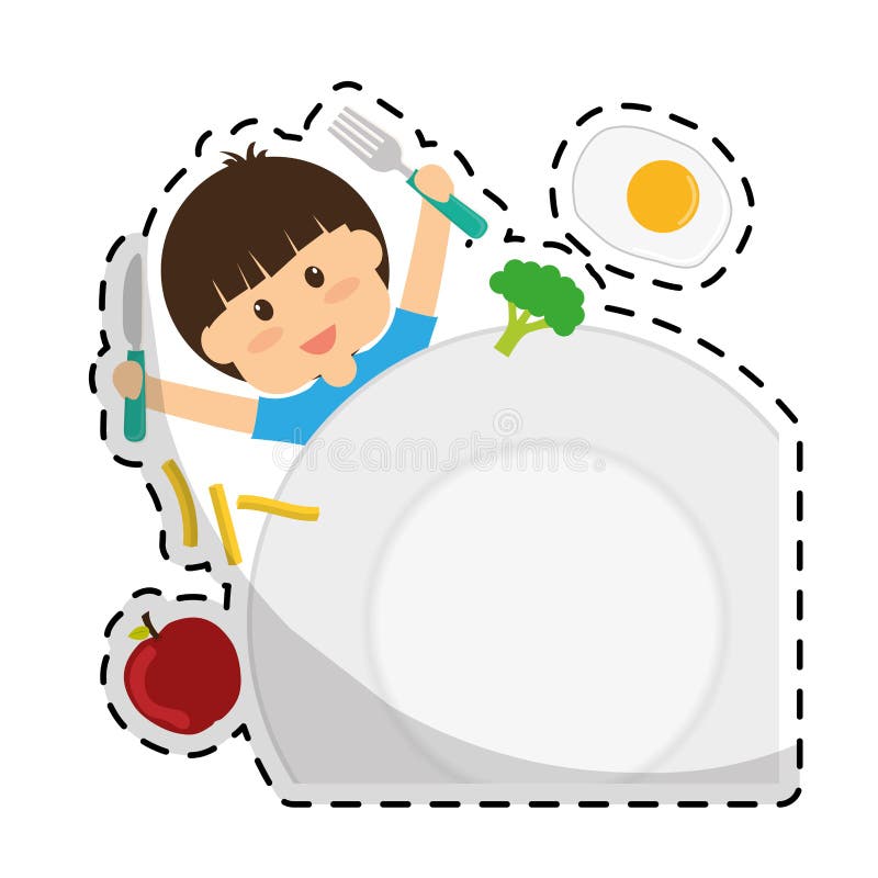 Healthy eating icon image stock illustration. Illustration of green ...