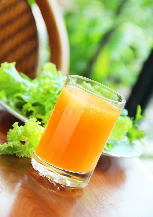 Healthy Eating - Orange Juice and Lettuce Stock Image - Image of loss ...