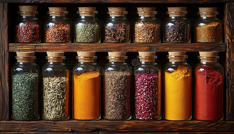 Healthy Eating with Organic Spice Collection in Jar Generated by AI ...