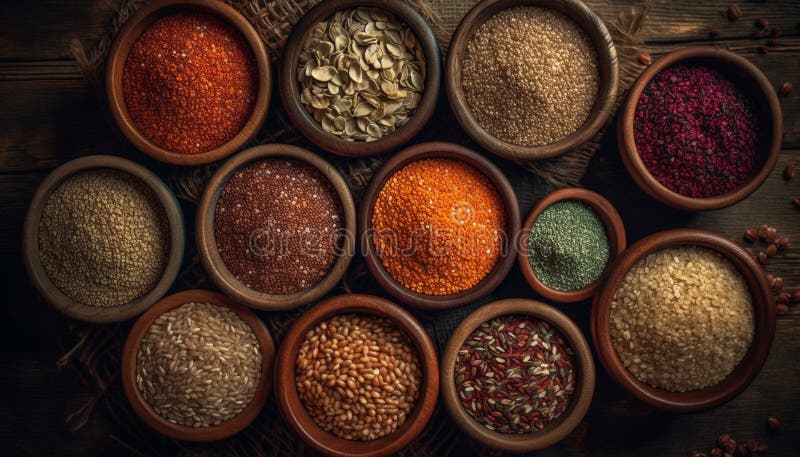 Healthy Eating with a Variety of Spices Generated by AI Stock ...