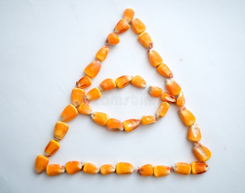 Healthy Ecological Corn in the Form of a Triangle with an Eye on Stock ...
