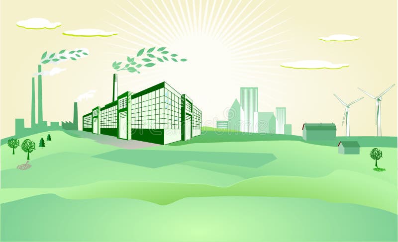 Healthy Environment stock vector. Illustration of manufacture - 19993338