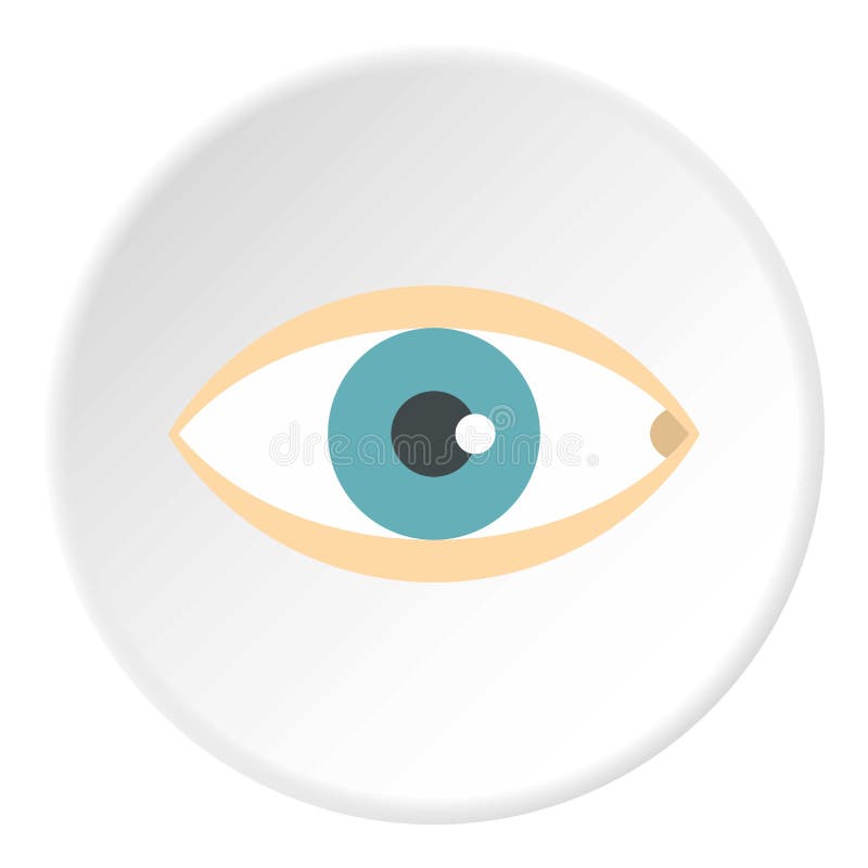 Healthy eye icon circle stock vector. Illustration of ophthalmic ...