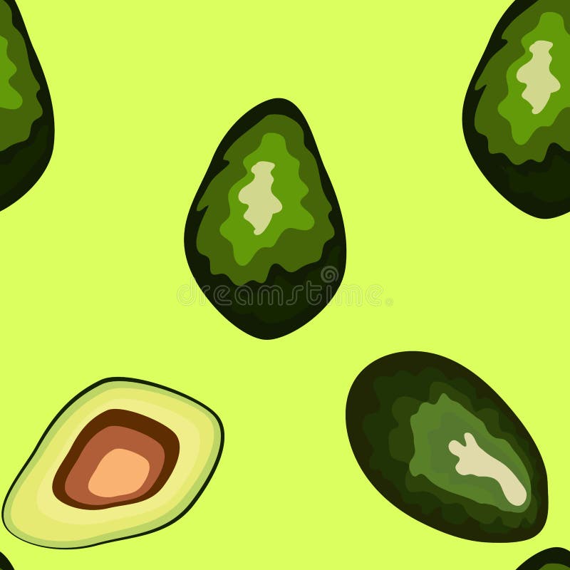Avocado Print Seamless Pattern for Textiles, Prints, Clothing, Blanket ...
