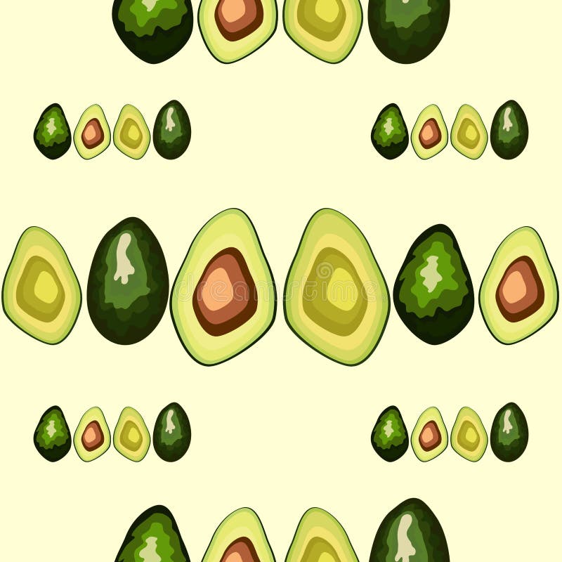 Healthy Food. Avocado Print. Seamless Pattern, Print. Stock Vector ...