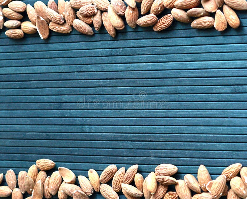 Healthy Food for Background Image Close Up Almond Nuts. Texture Stock ...