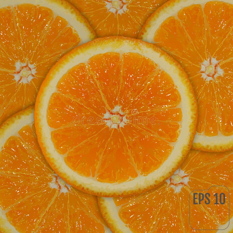 Healthy Food, Background. Realistic Oranges. Orange. Vector Stock ...