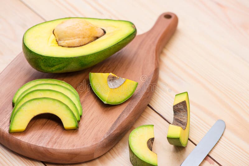 Healthy Food Concept. Fresh Organic Avocado on Table Stock Image ...