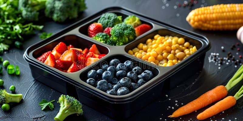 Healthy Food in a Container Stock Image - Image of white, eating: 327616659