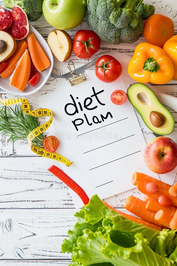 Healthy Food and Diet Planning. Weight Loss Concept Stock Image - Image ...