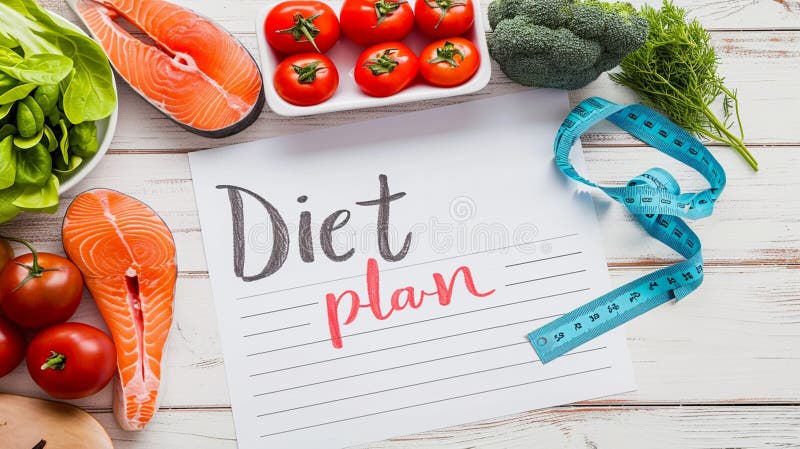 Healthy Food and Diet Planning. Weight Loss Concept Stock Image - Image ...