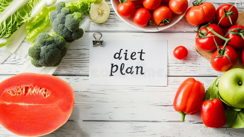 Healthy Food and Diet Planning. Weight Loss Concept Stock Photo - Image ...