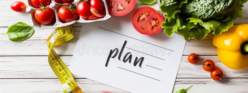 Healthy Food and Diet Planning. Weight Loss Concept Stock Photo - Image ...