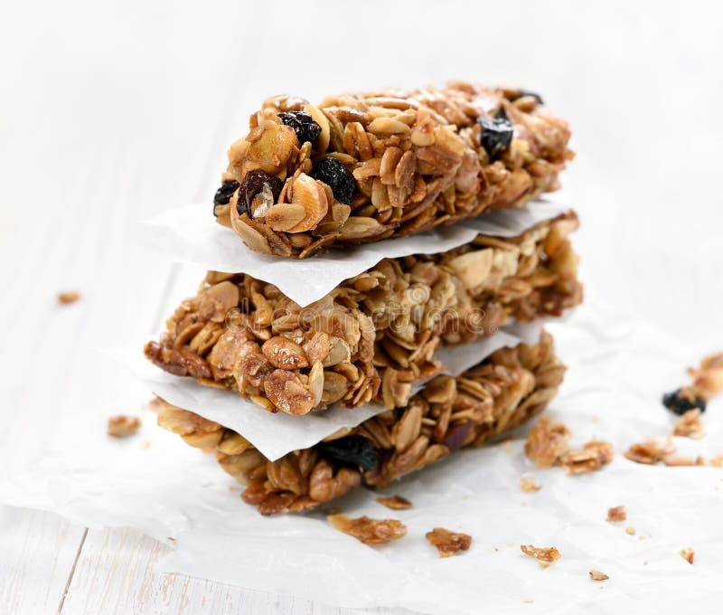 Healthy food granola bars stock photo. Image of nutrition - 76358834
