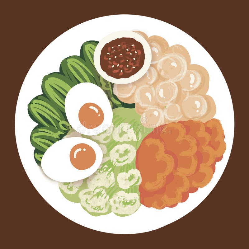 Healthy Food Illustration Corner on the Plate Stock Illustration ...