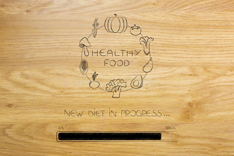 Healthy Food Loading, New Diet in Progress Stock Image - Image of ...