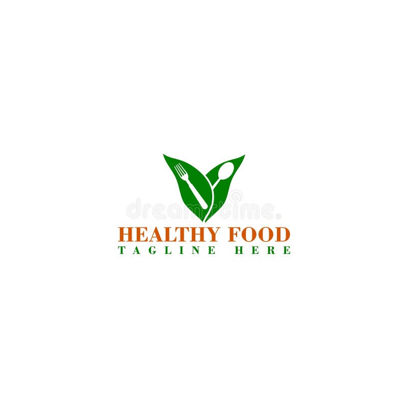 Healthy Food Logo Template Sticker Icon Stock Vector - Illustration of ...