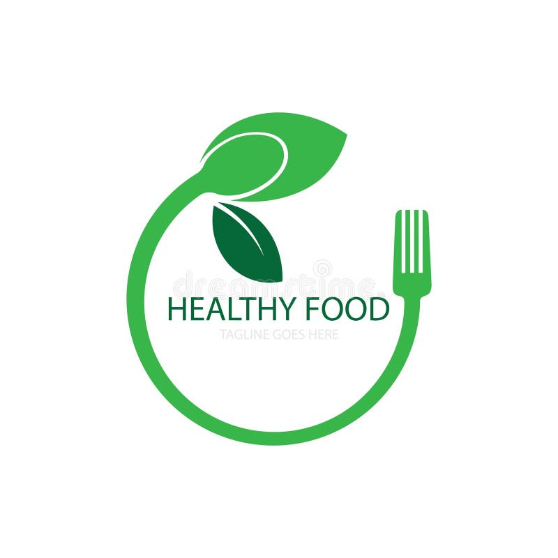 Healthy Food Logo Vector stock vector. Illustration of nutrition ...