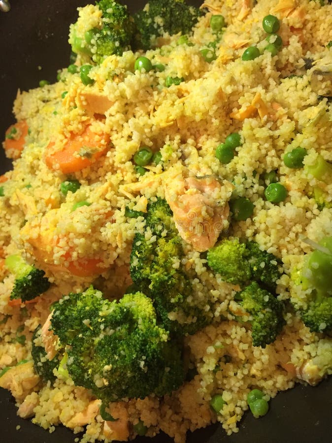 Salmon and Vegetable Cooked Stock Image - Image of food, long: 118400735