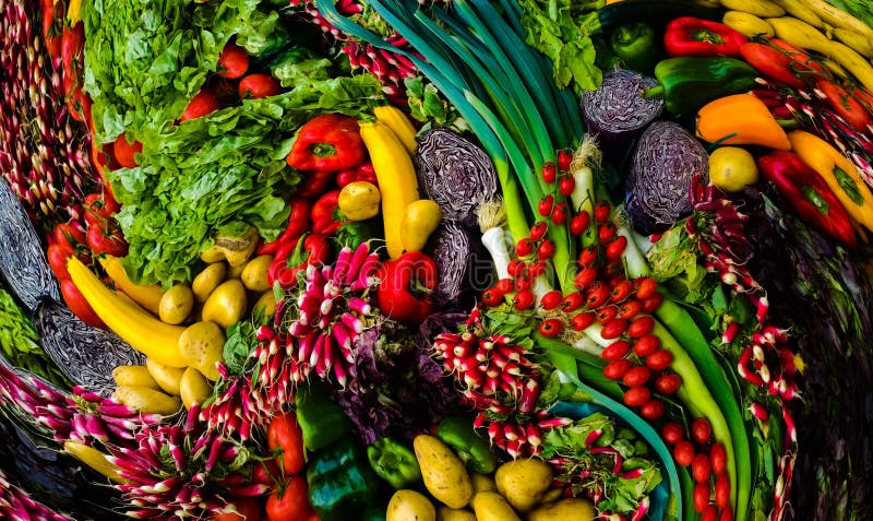 Healthy Food Fresh Green Salad Abstract Art Stock Photo - Image of ...