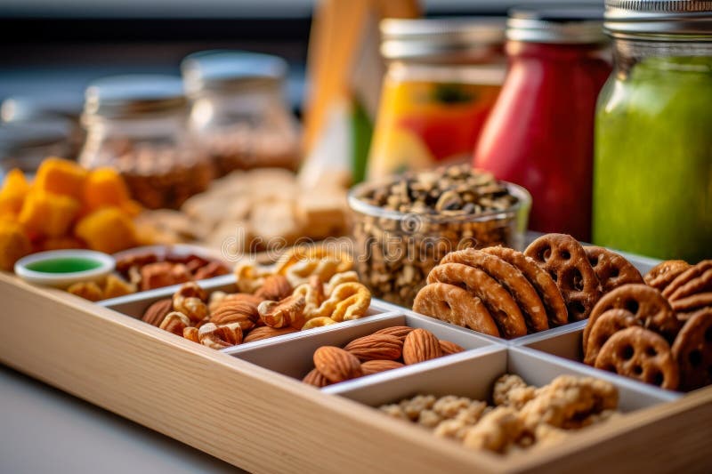 Healthy Food Tray, Healthy Diet Food Generative Ai Stock Illustration ...