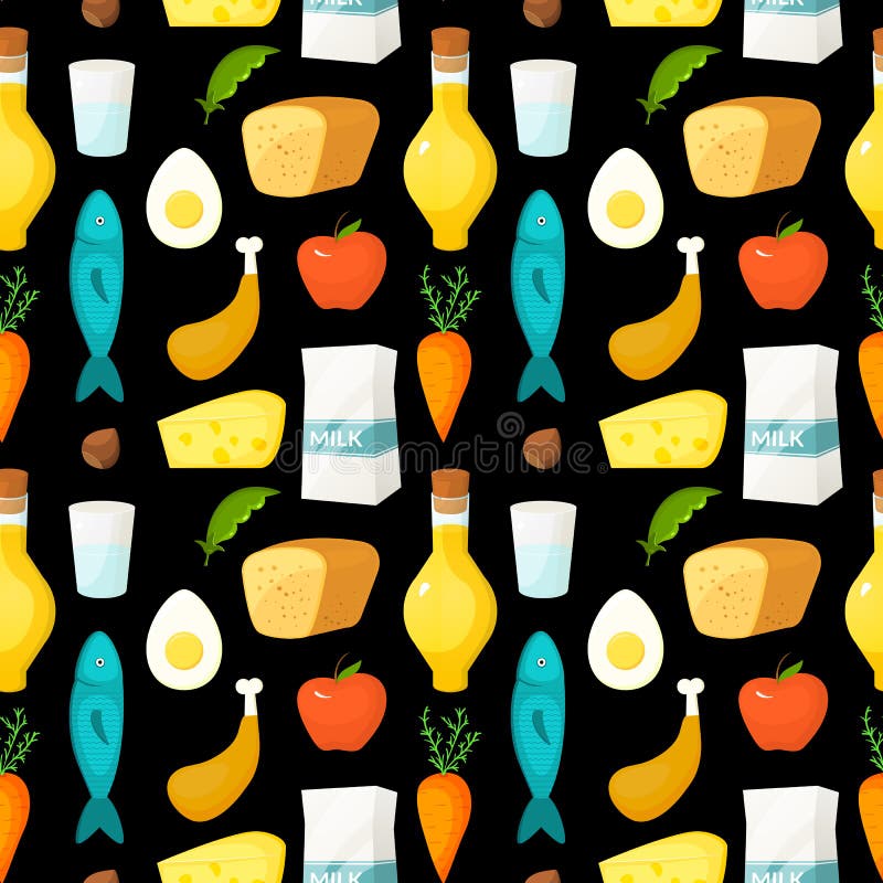 Healthy Food Pattern Stock Illustrations – 227,872 Healthy Food Pattern ...