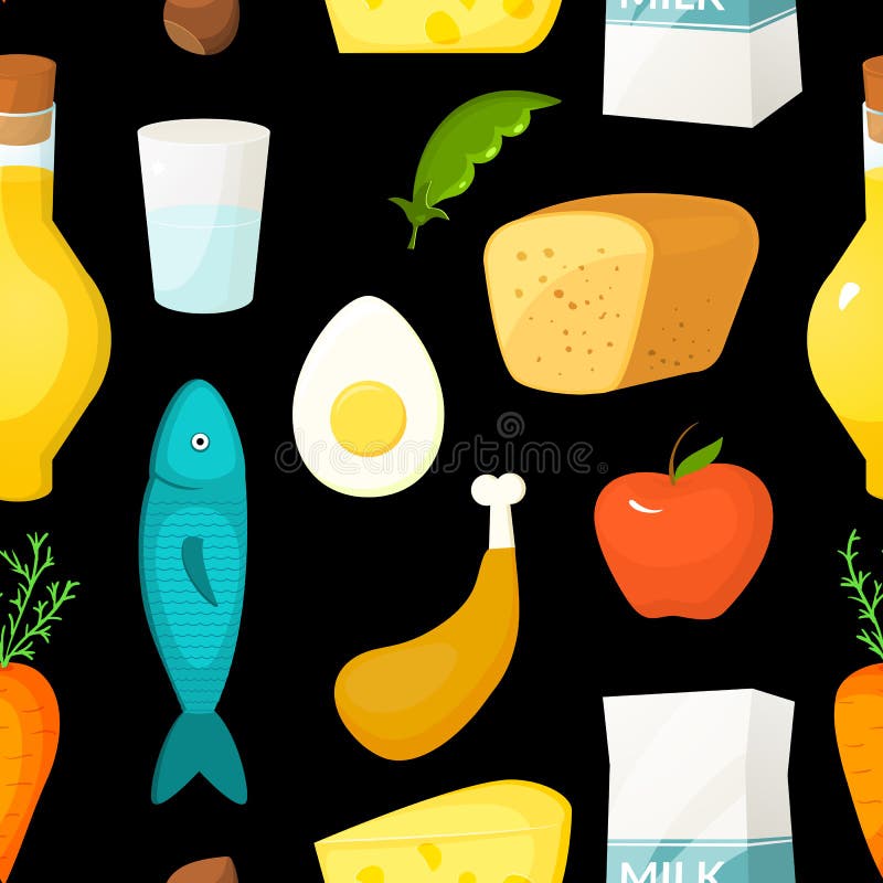 Healthy Food Pattern Stock Illustrations – 227,872 Healthy Food Pattern ...